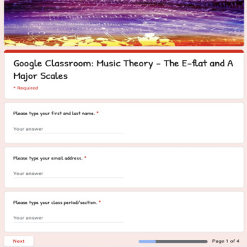 Google Classroom DIGITAL Music Theory Lesson 35: The E-flat and A Major ...