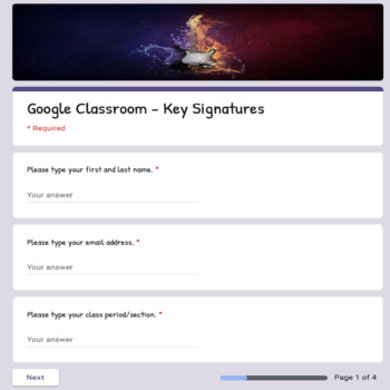 Google Classroom DIGITAL Music Theory Lesson 36: Key Signatures - Self ...