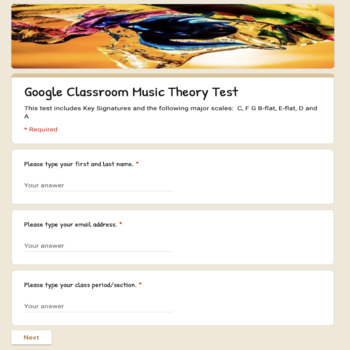 Google Classroom DIGITAL Music Theory Lesson 37 TEST UNIT 9 - Self ...