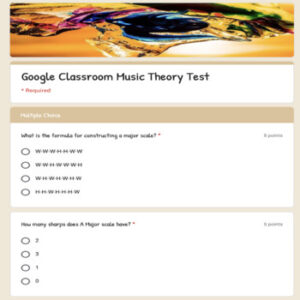 Google Classroom DIGITAL Music Theory Lesson 37 TEST UNIT 9 - Self ...