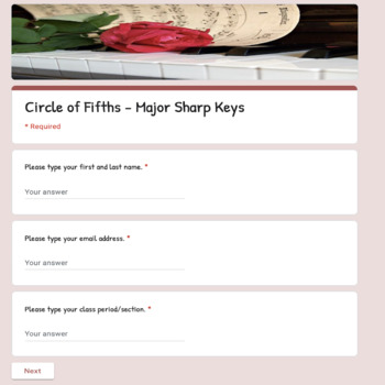 Google Classroom DIGITAL Music Theory Lesson 38: Circle of Fifths ...