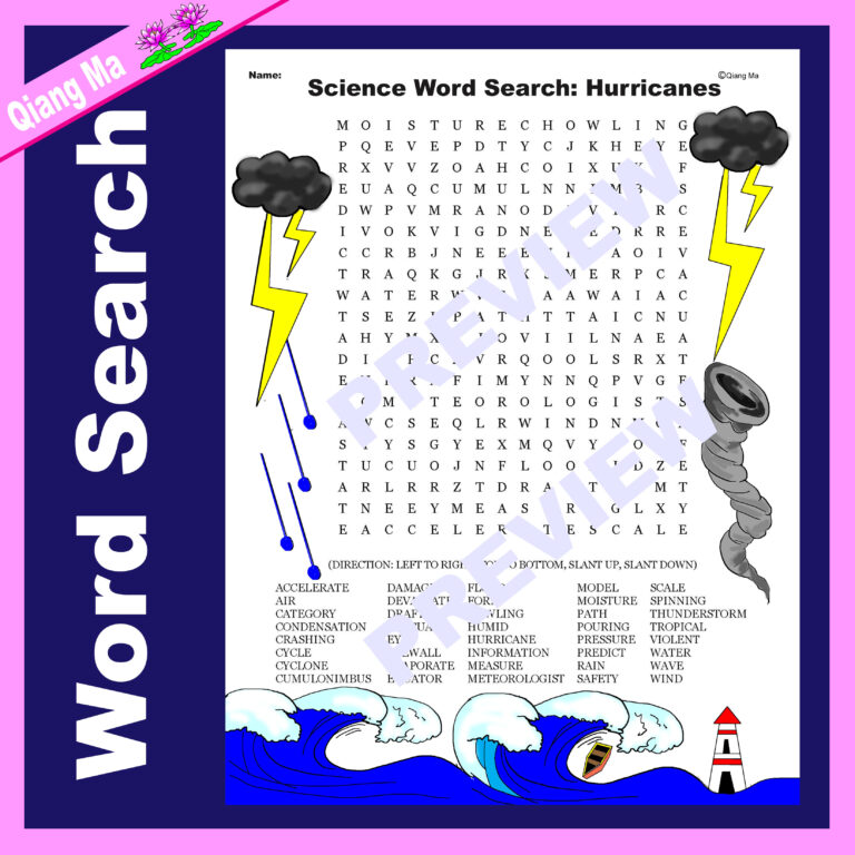 Science Word Search: Hurricanes - Made By Teachers
