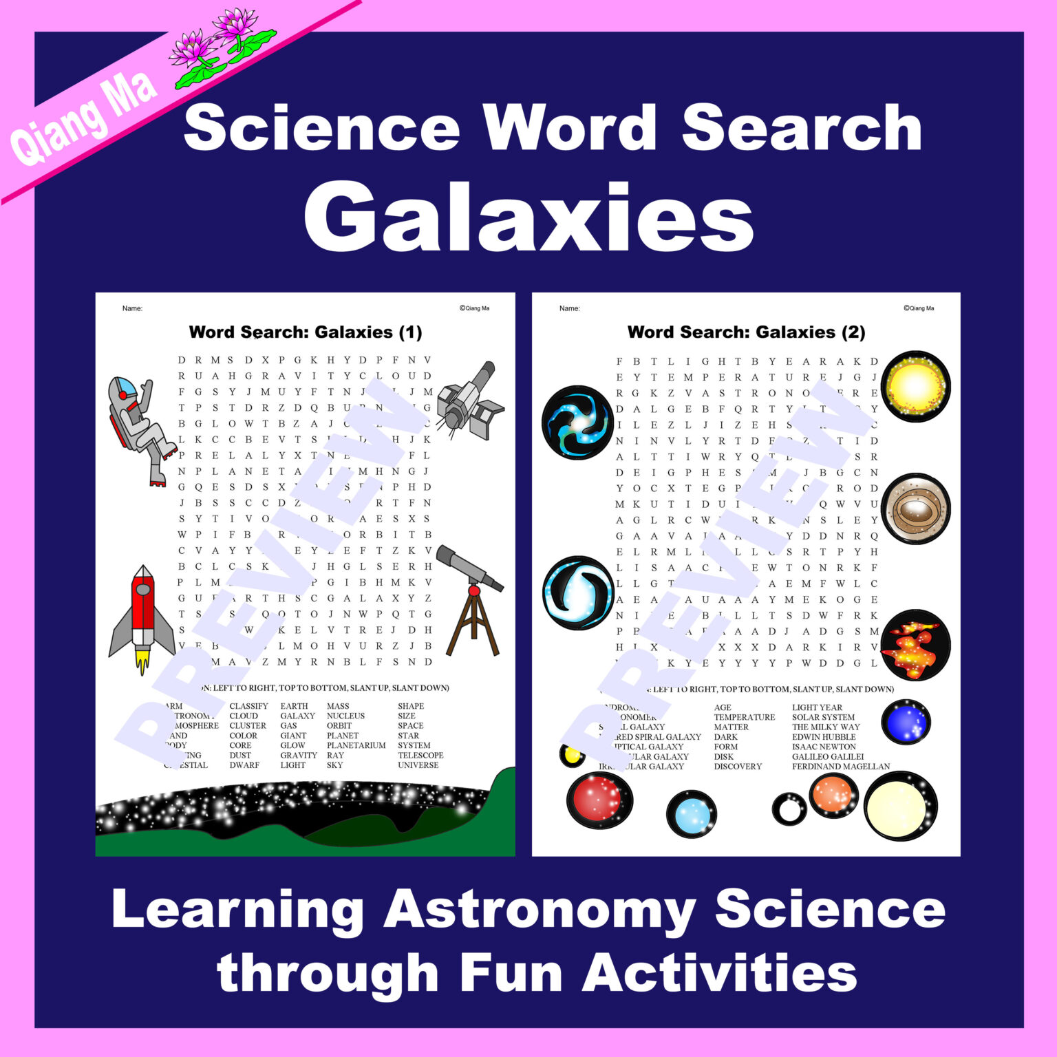 Science Word Search: Galaxies | Made By Teachers