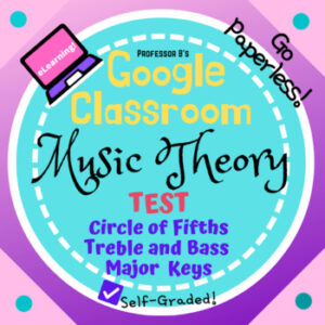 Google Classroom Music Theory Lesson 42 TEST Circle of Fifths Major ...