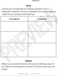 Free Time Info Gap for Interpersonal Speaking, Spanish | Made By Teachers