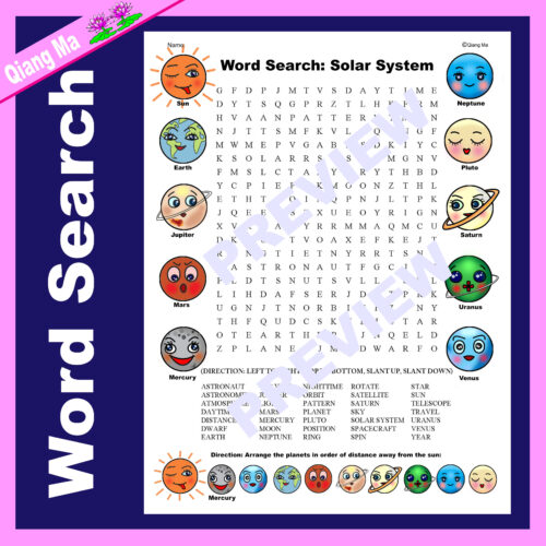 Science Word Search: Solar System | Made By Teachers