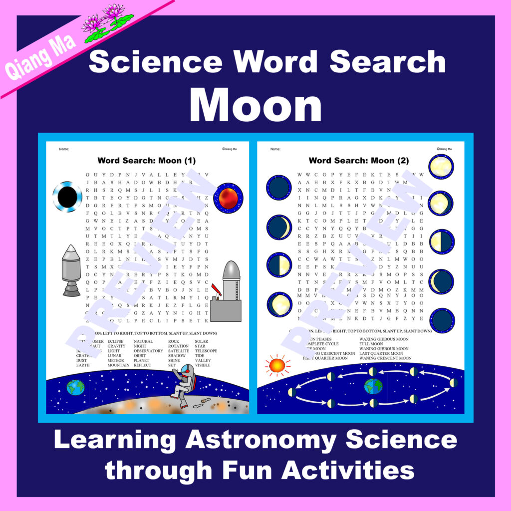 Science Word Search: Moon - Made By Teachers