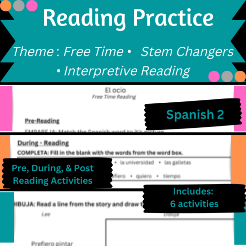 Spanish Free Time Interpretive Reading Practice | Made By Teachers