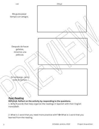Spanish Free Time Interpretive Reading Practice | Made By Teachers