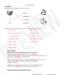 Spanish Free Time Interpretive Reading Practice | Made By Teachers