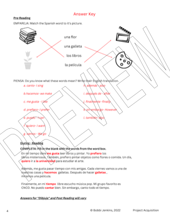 Spanish Free Time Interpretive Reading Practice | Made By Teachers