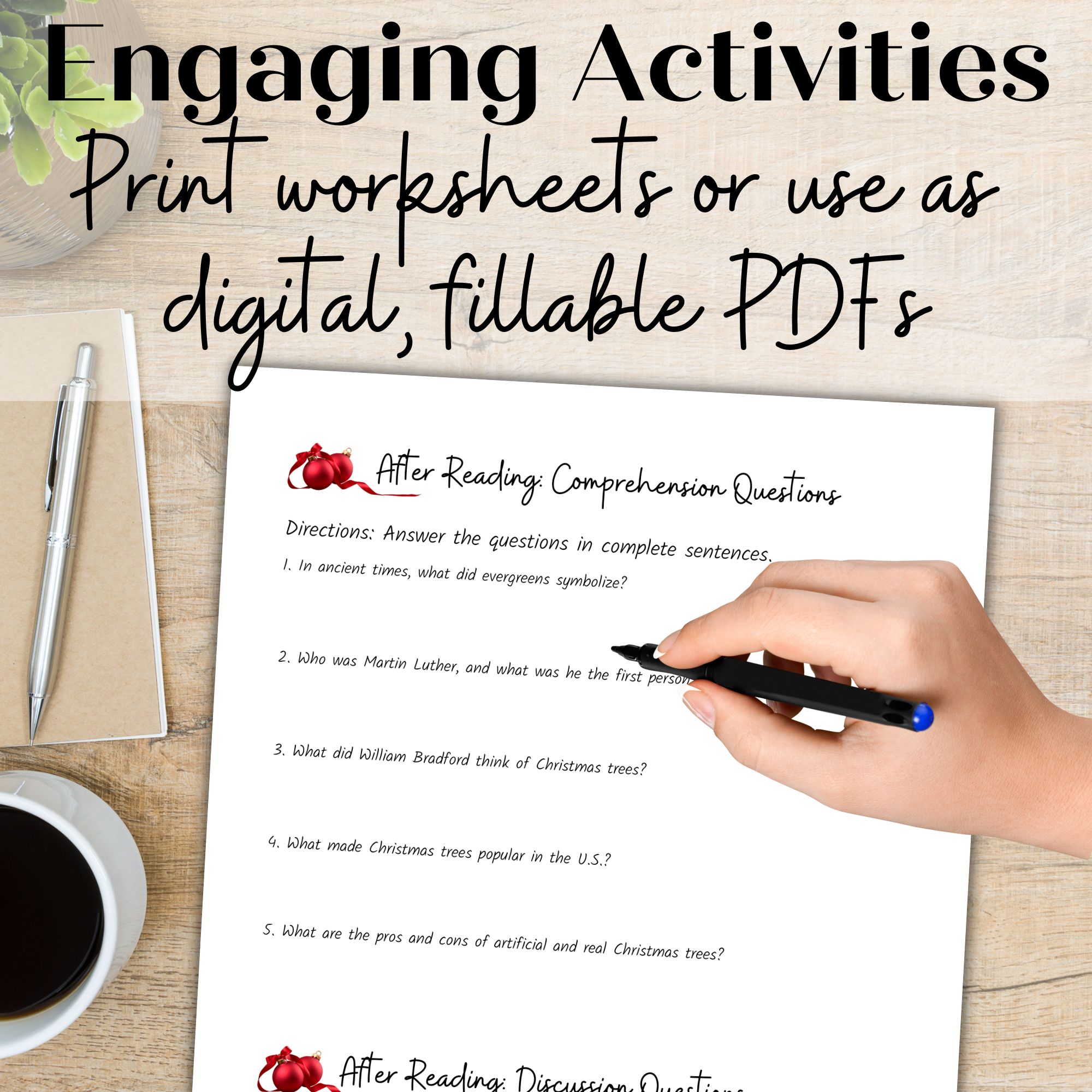 Thanksgiving and Christmas Holiday Reading Comprehension and Activities ...