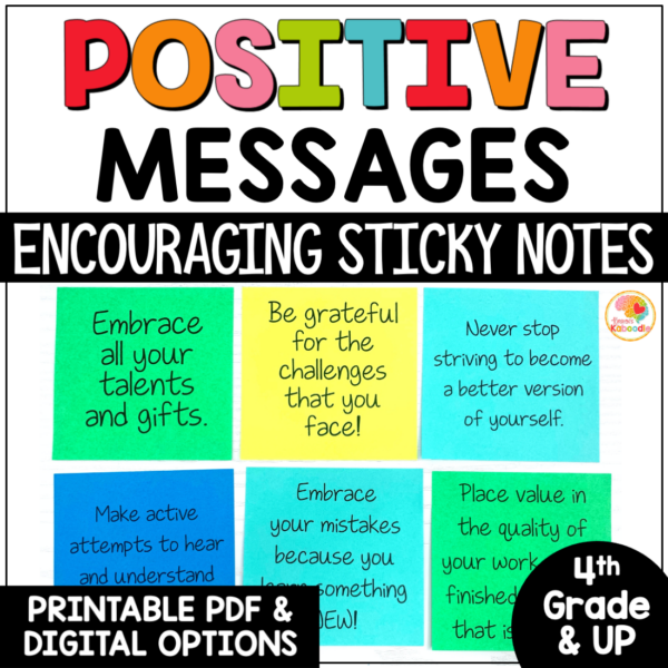 Positive Notes for Students | Encouraging Digital Stickers | Sticky ...