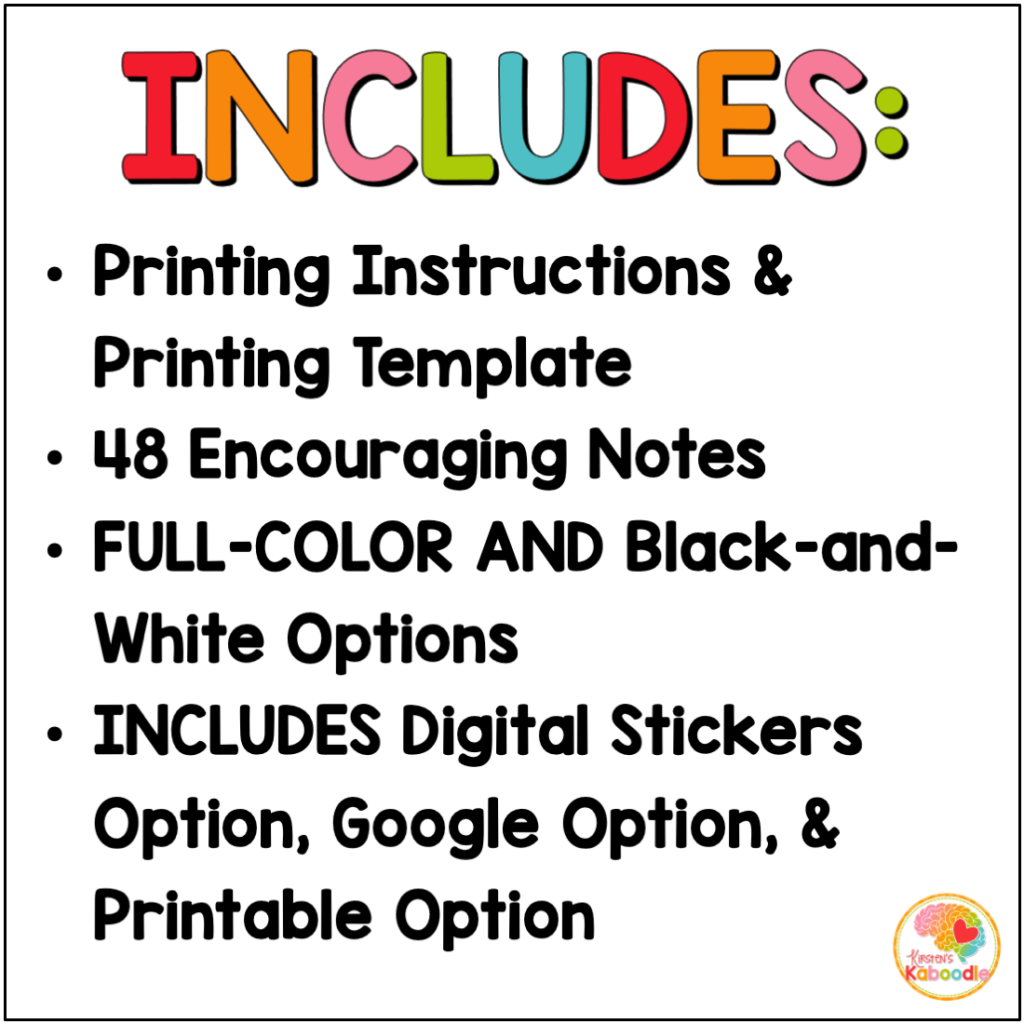 Positive Notes for Students | Encouraging Digital Stickers | Sticky ...