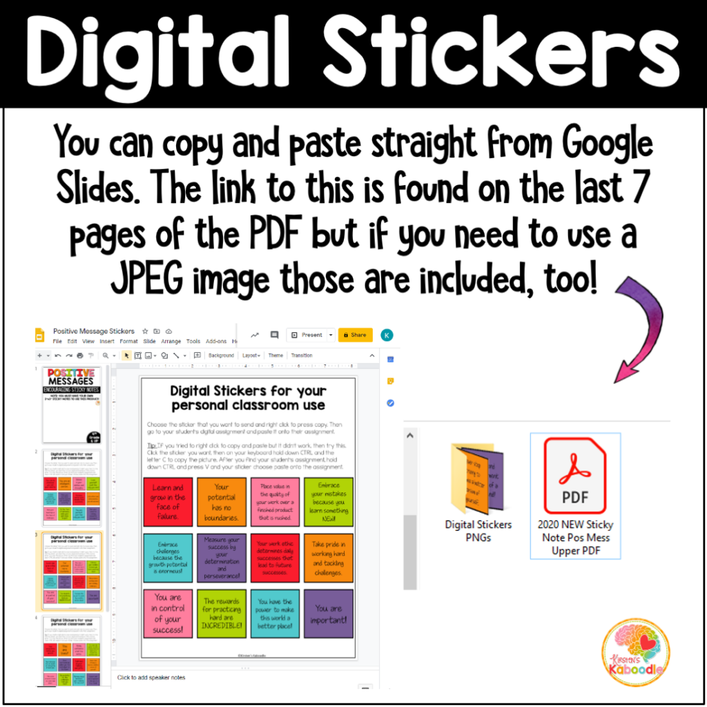 Positive Notes for Students | Encouraging Digital Stickers | Sticky ...