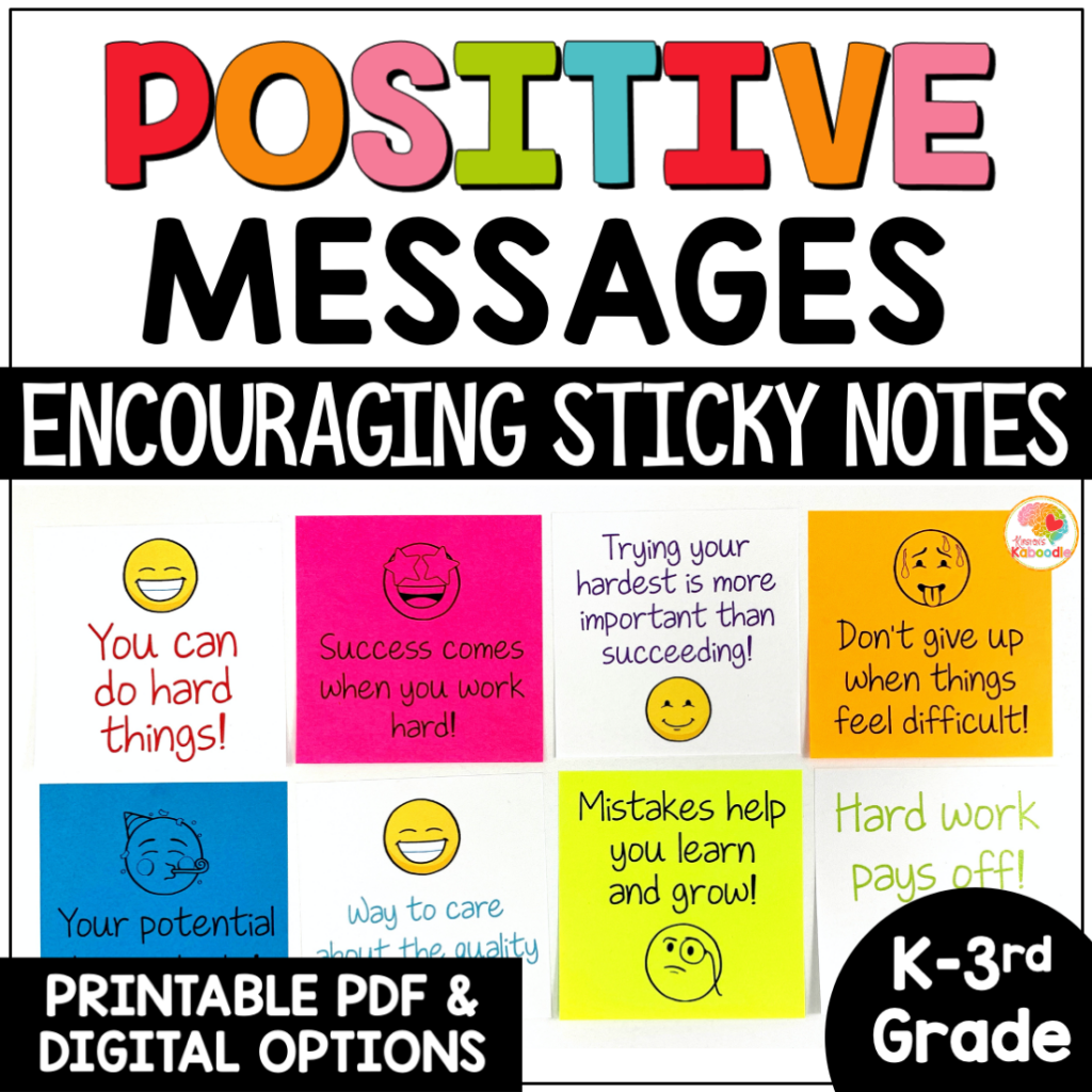 Positive Notes for Students: Encouraging Messages Digital Stickers ...