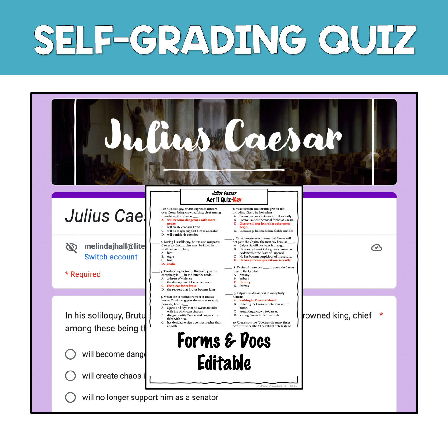 Julius Caesar Act 2 - Lessons for Act Two of Shakespeare's Play ...