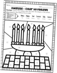 Kwanzaa Color by Feeling Worksheets | Made By Teachers