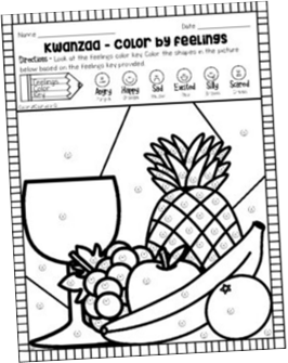 Kwanzaa Color by Feeling Worksheets | Made By Teachers