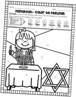 Hanukkah Color by Feeling Worksheets | Made By Teachers