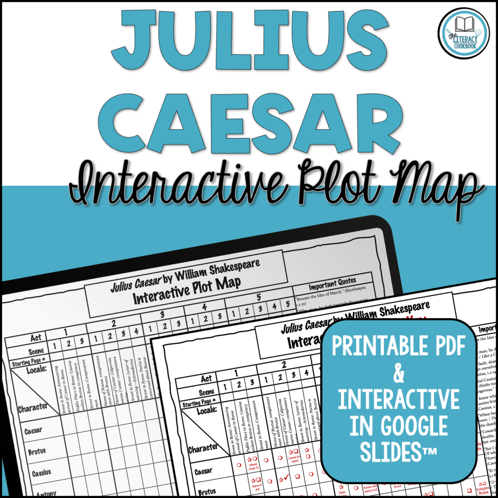 Julius Caesar - Interactive Plot Map for Guided Reading - Printable ...