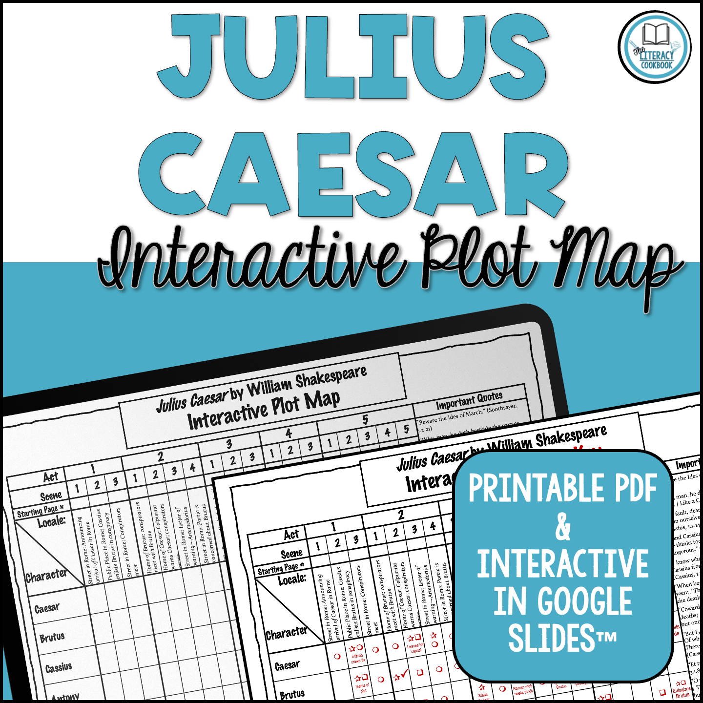Julius Caesar - Interactive Plot Map for Guided Reading - Printable ...