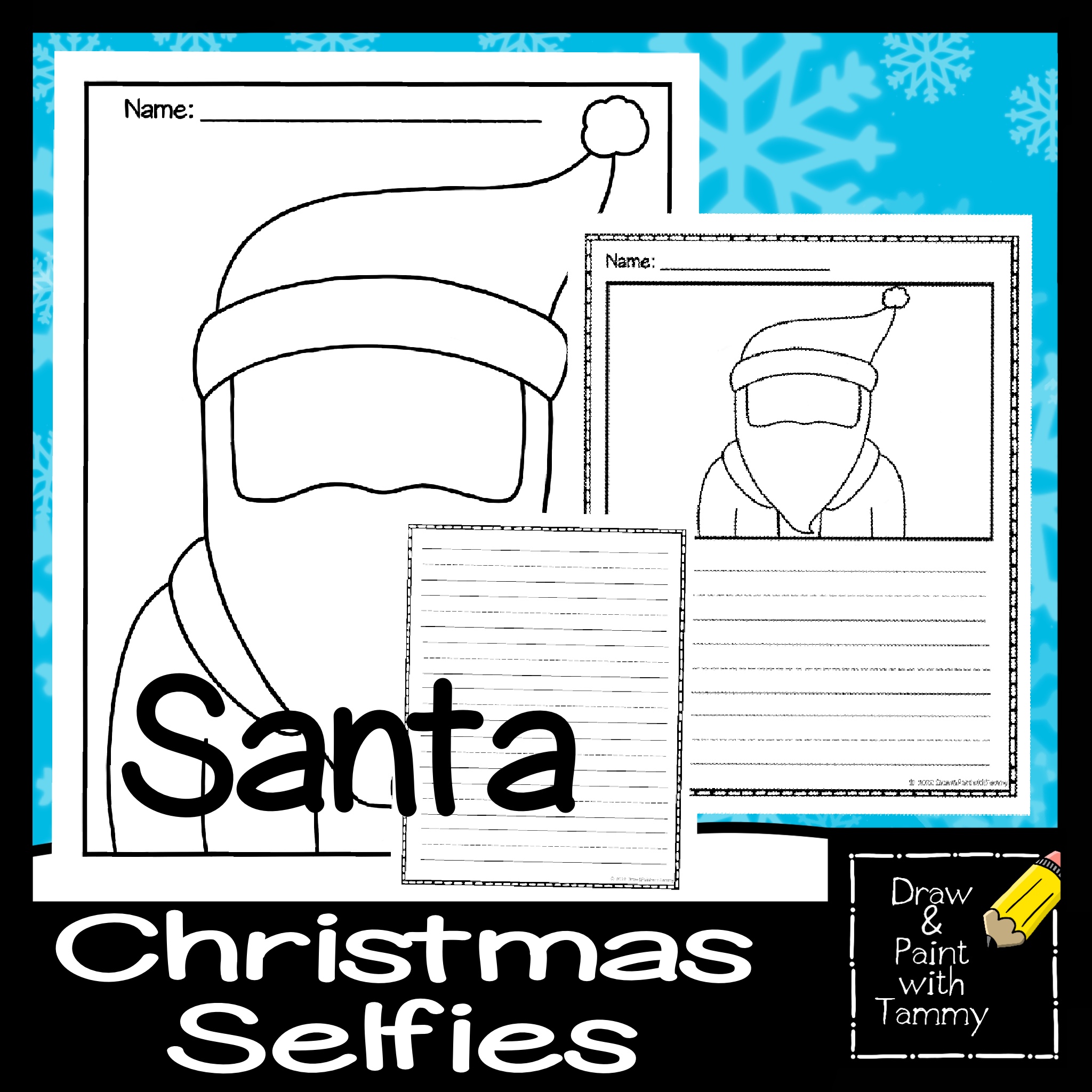 Christmas Selfies Finish the Drawing with Draw and Write Pages ...