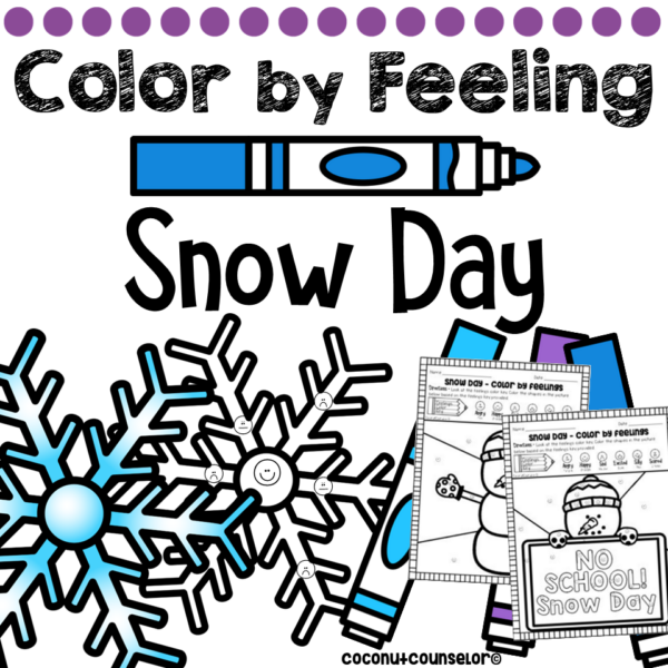 Snow Day Color by Feeling Worksheets | Made By Teachers