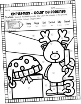Christmas Color by Feeling Worksheets | Made By Teachers