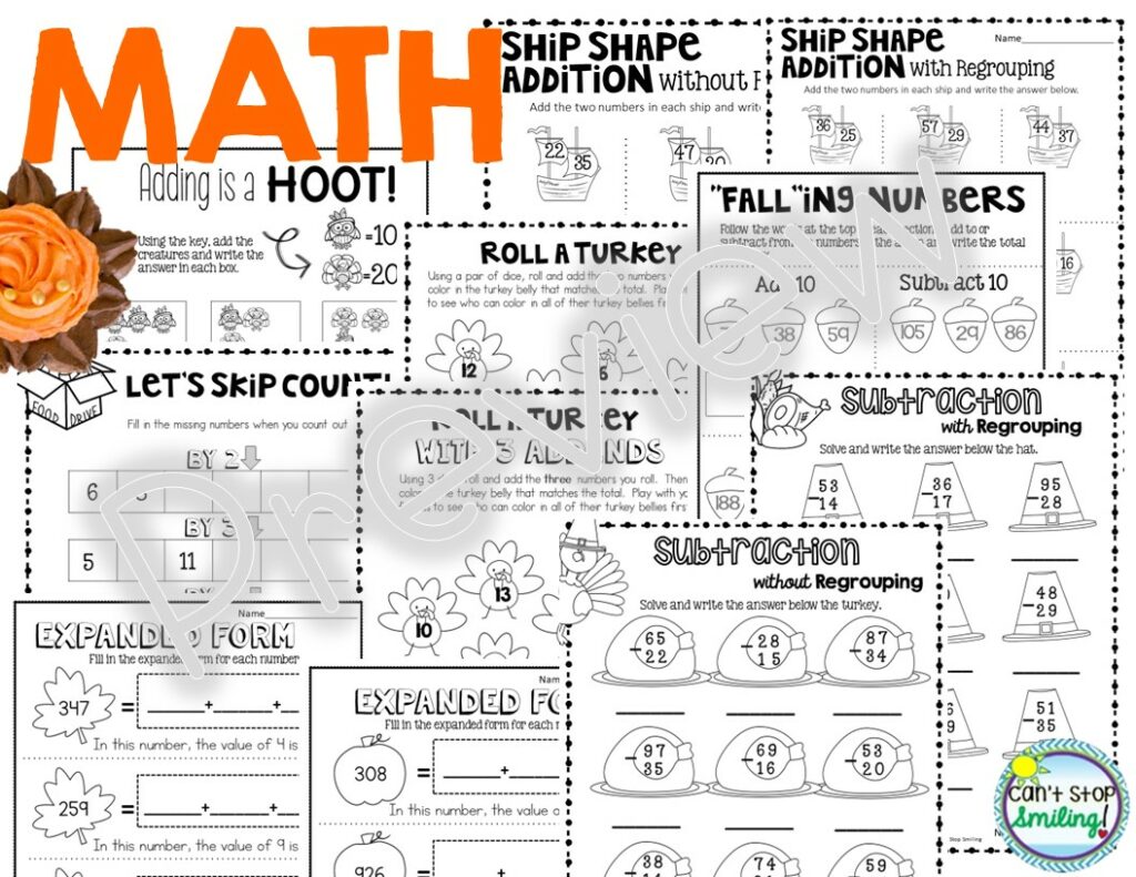 Thanksgiving Activities Math and Language Arts 2nd Grade - Made By Teachers