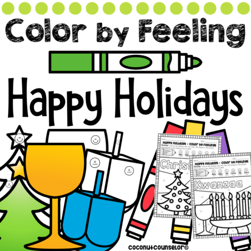 Happy Holidays Color by Feeling Worksheets | Made By Teachers