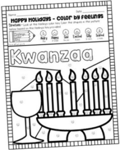 Happy Holidays Color by Feeling Worksheets - Made By Teachers