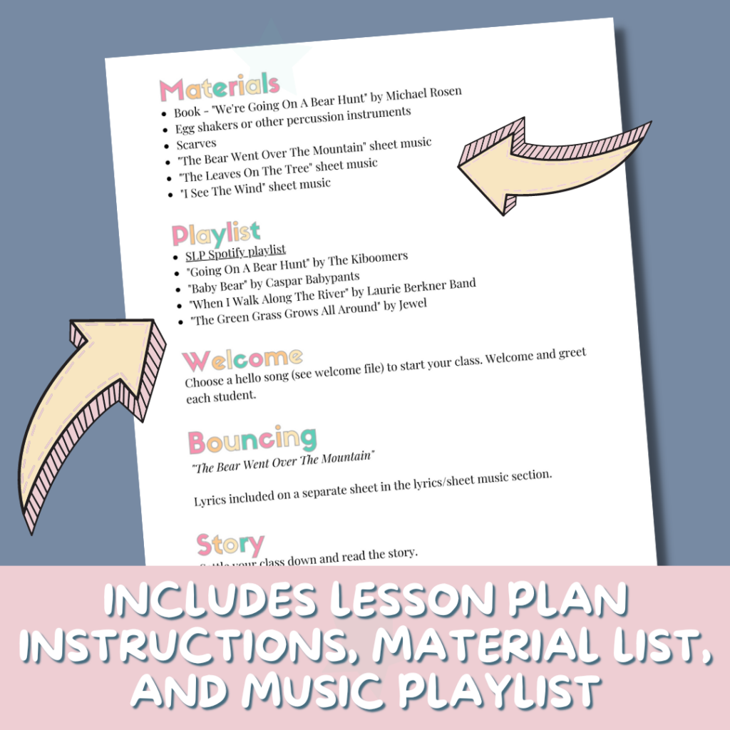 Preschool Music Lesson Plan | We're Going on a Bear Hunt | Music and ...