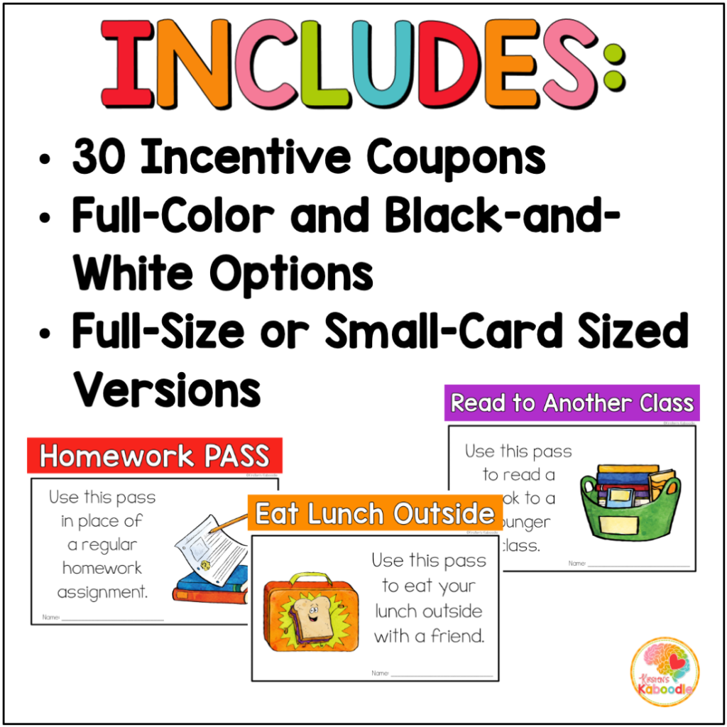 Reward Coupons: No Cost Student Classroom Reward Tickets and ...