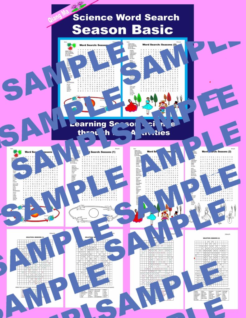 Science Word Search: Seasons Basic | Made By Teachers