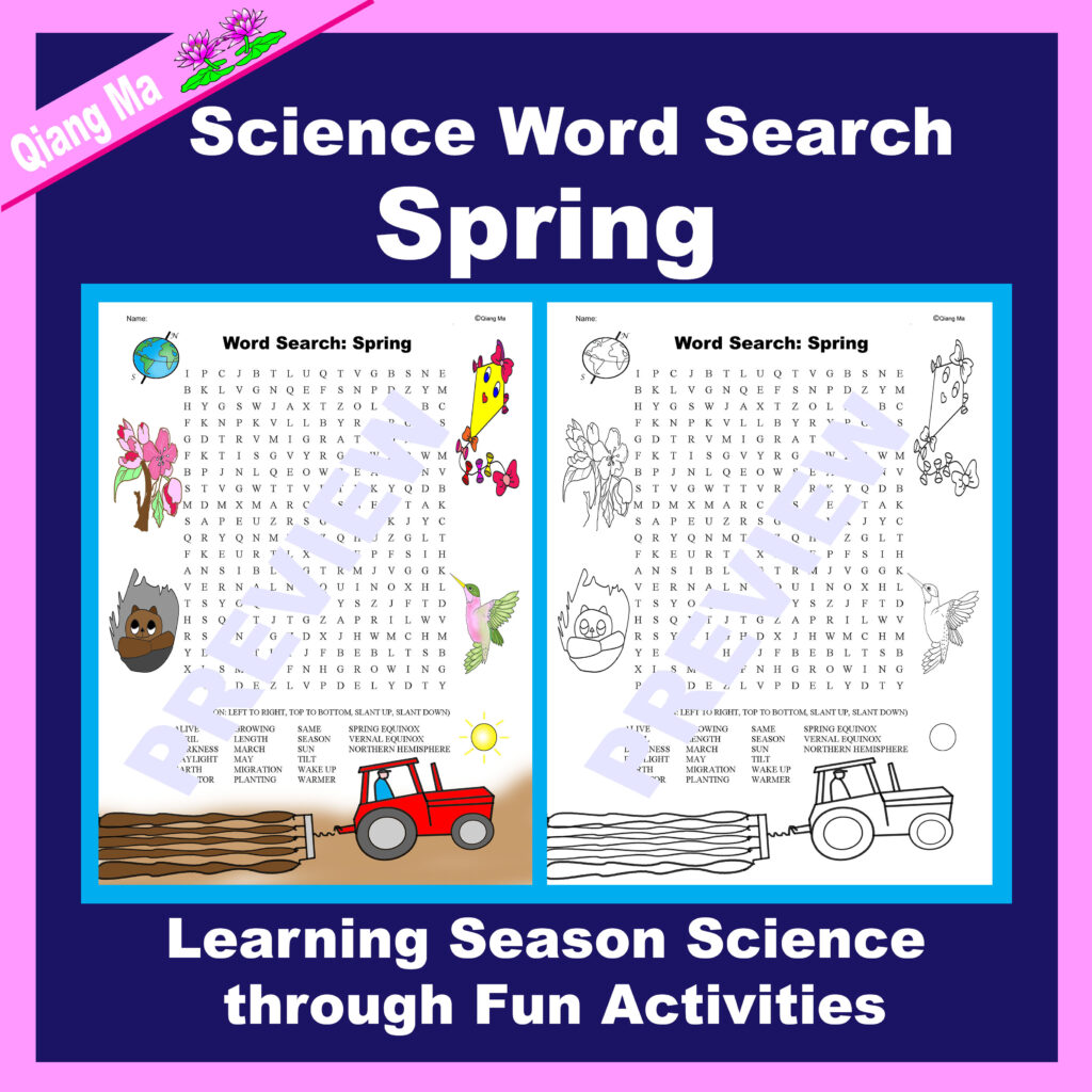 Science Word Search: Seasons 5 in 1 Bundle - Made By Teachers