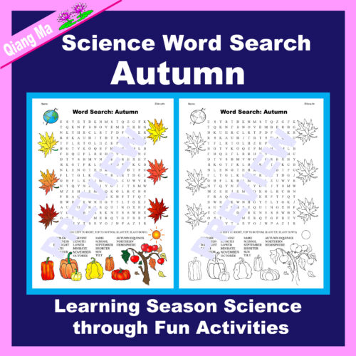 Science Word Search: Seasons 5 in 1 Bundle | Made By Teachers