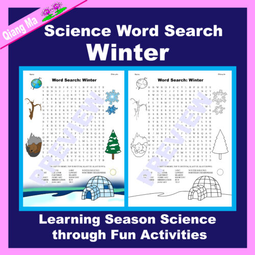Science Word Search: Seasons 5 in 1 Bundle | Made By Teachers