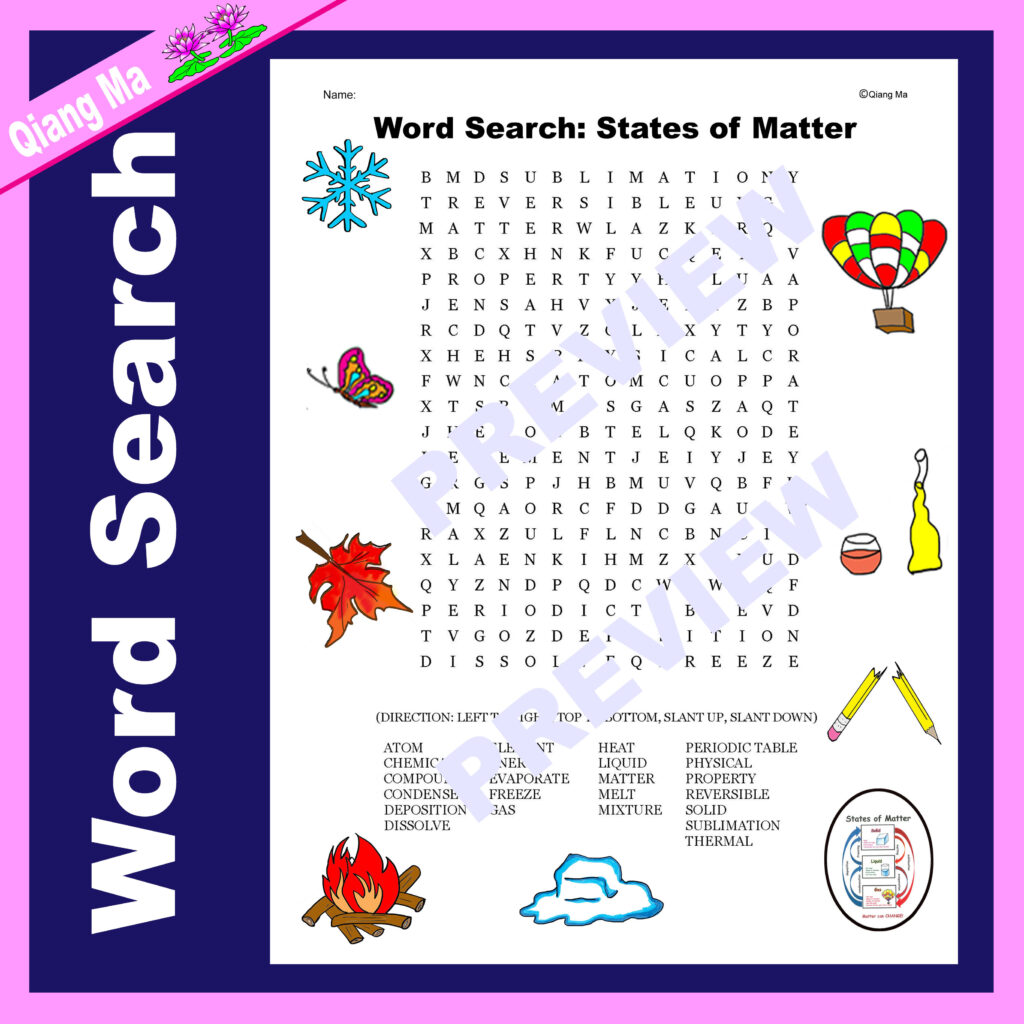 Science Word Search: States of Matter | Made By Teachers