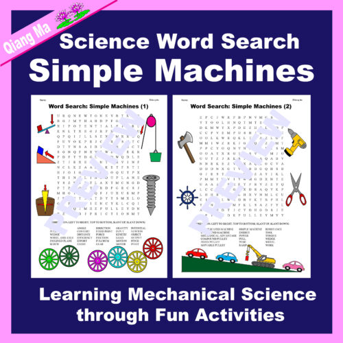 Science Word Search: Simple Machines | Made By Teachers