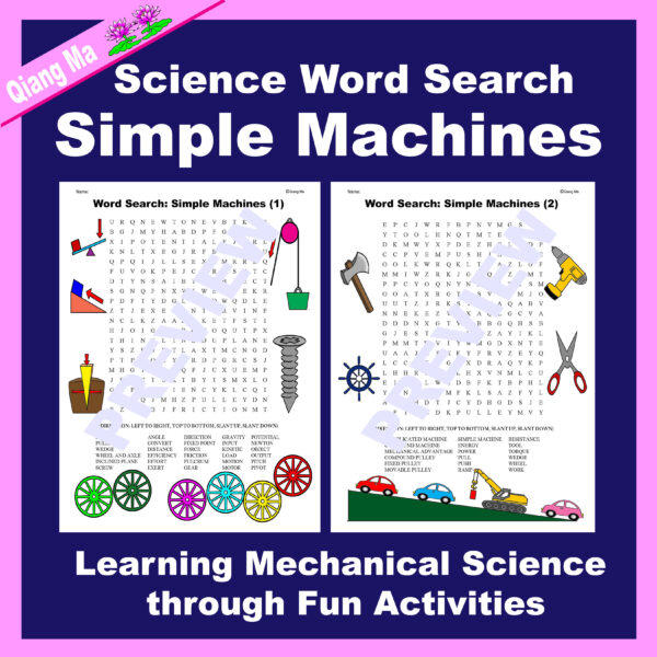 Science Word Search: Simple Machines | Made By Teachers