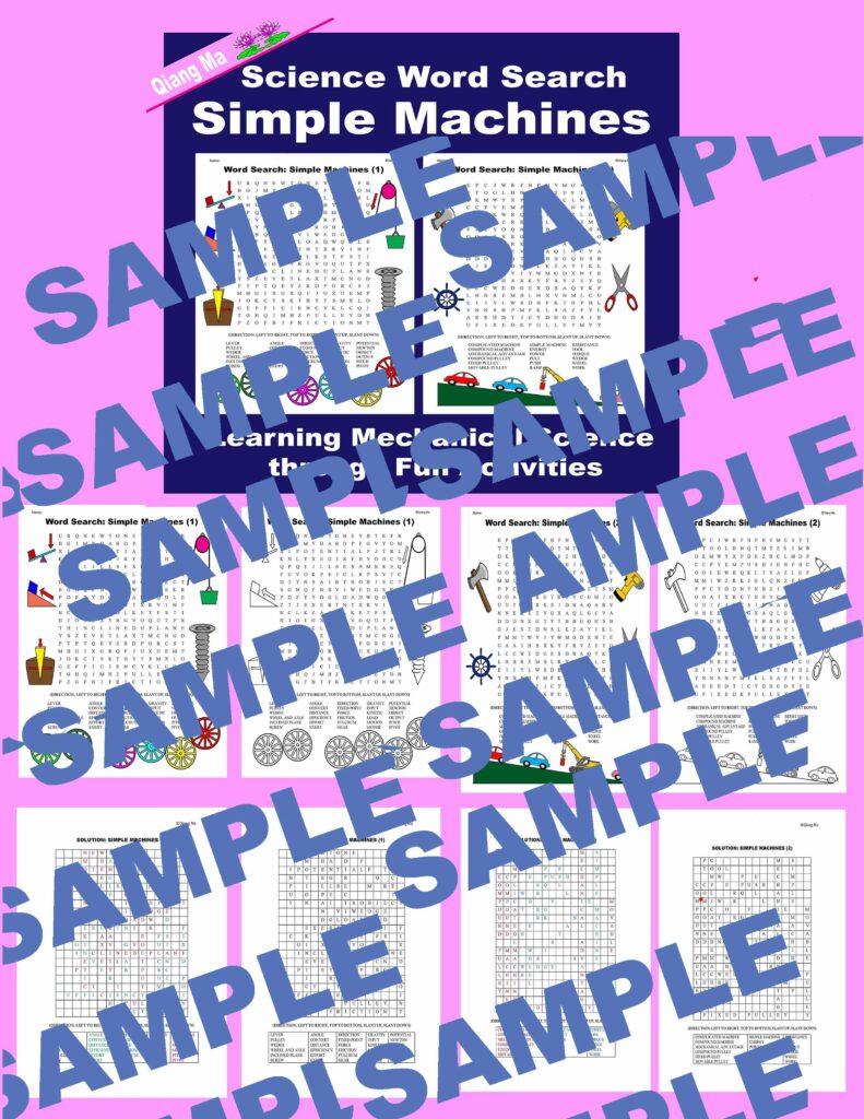 Science Word Search: Simple Machines | Made By Teachers