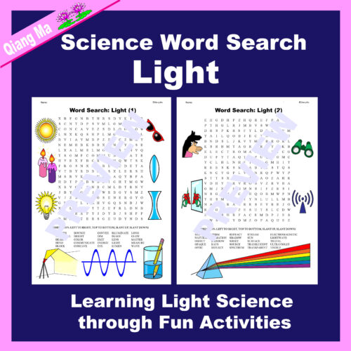 Science Word Search: Light | Made By Teachers