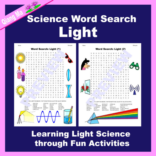 Science Word Search: Light | Made By Teachers