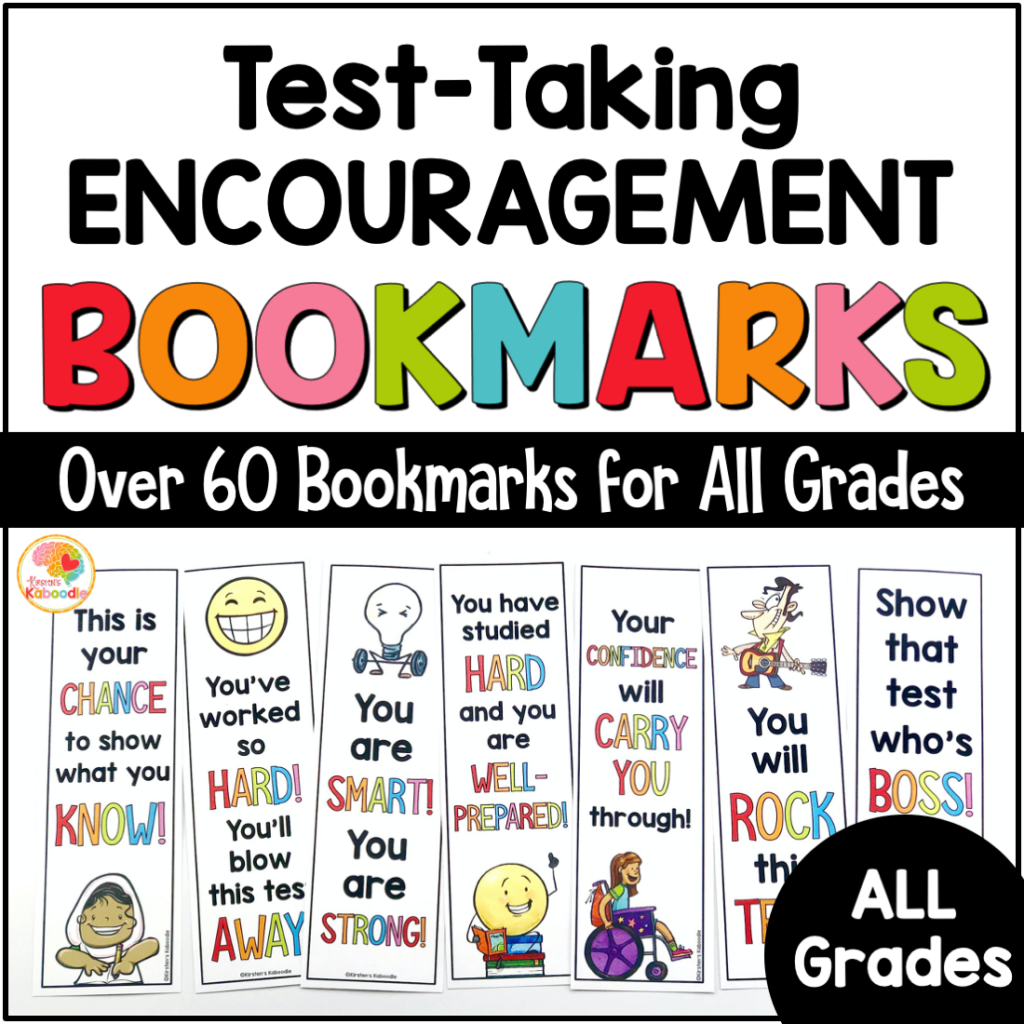 Motivational Testing Notes for Students Bookmarks: State Testing ...