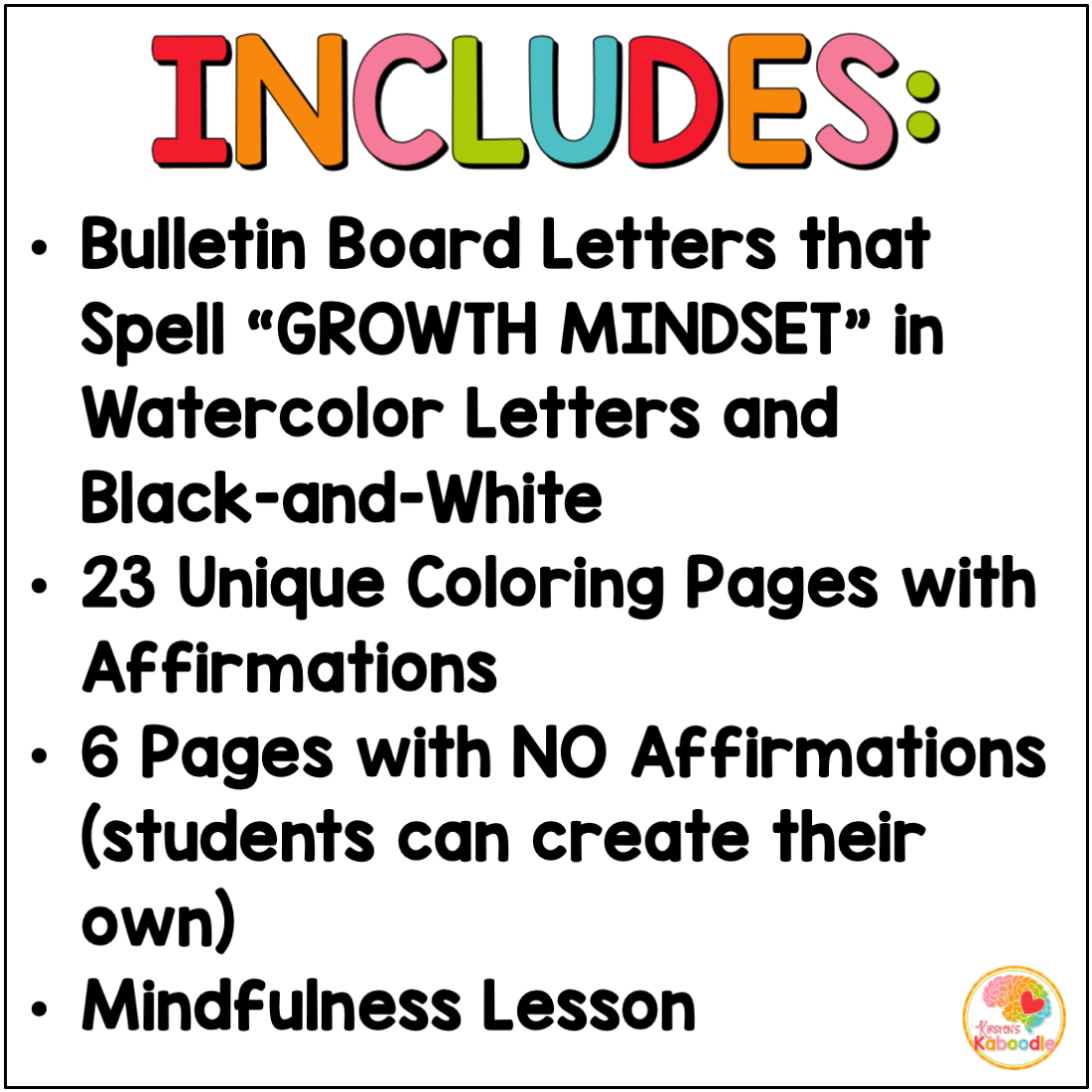 Growth Mindset Coloring Pages: Positive Affirmation Pages for Primary ...