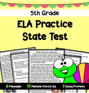 5th Grade ELA Practice State Test BUNDLE: State Test Prep | Made By ...