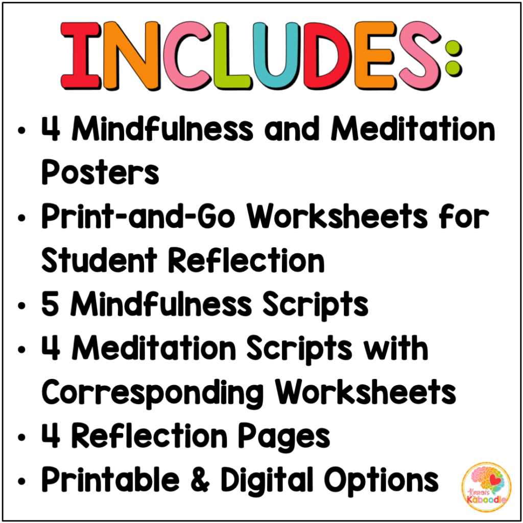 Mindfulness Activities: Mindfulness Lesson & Guided Meditation Scripts ...