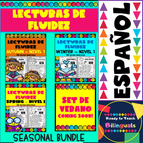 Fluency Passages in Spanish - Seasonal Bundle - Level 1 | Made By Teachers