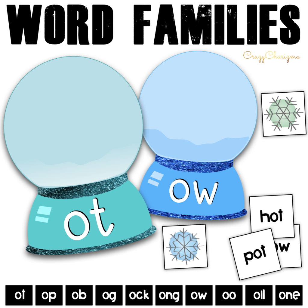 Kindergarten Morning Work Winter Phonics Centers O word families | Made ...